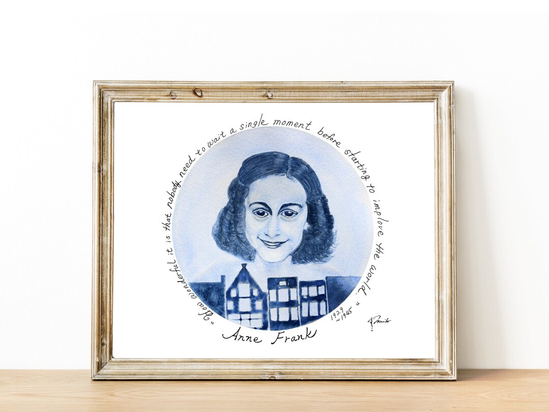 Anne Frank Painting - Inspirational Women Art - Anne Frank Quotes ...