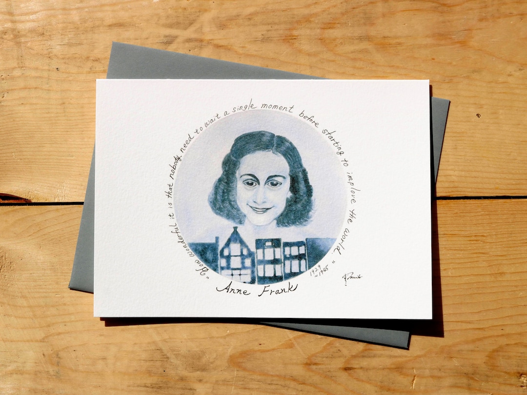 Anne Frank Card, Anne Frank Painting, Inspirational Women, Anne Frank ...