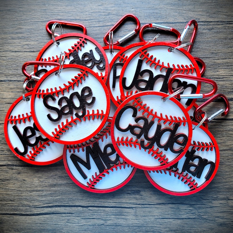 Baseball Bag Tag - Etsy