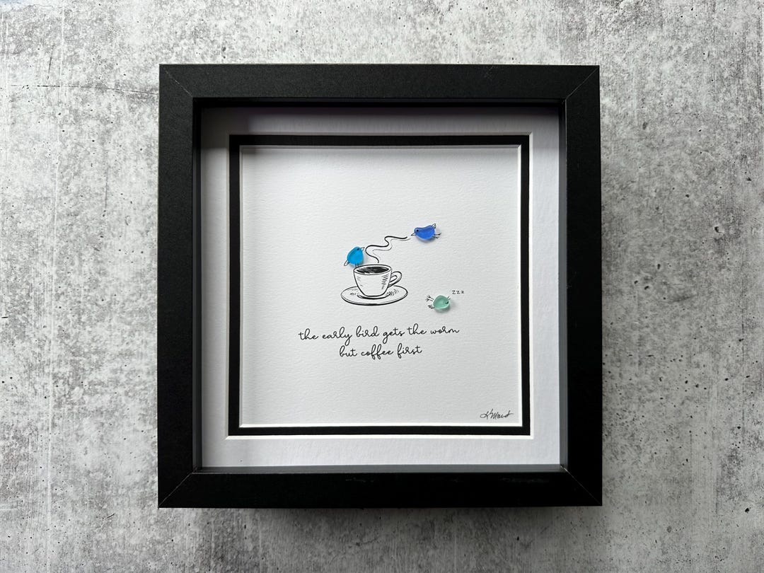 The Early Bird Gets the Worm, Pebble Art, Pebble Artwork, Home Decor ...