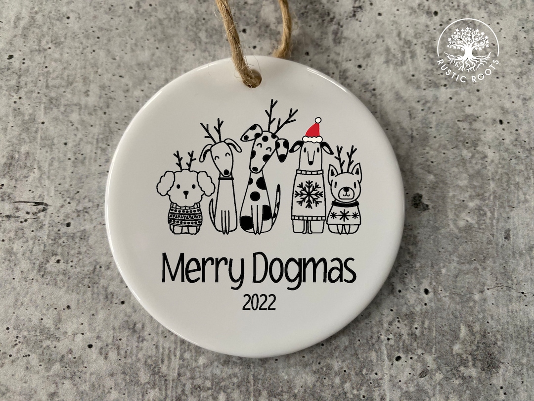 Custom Ornament Merry Dogmas Christmas Gift Personalized - Etsy