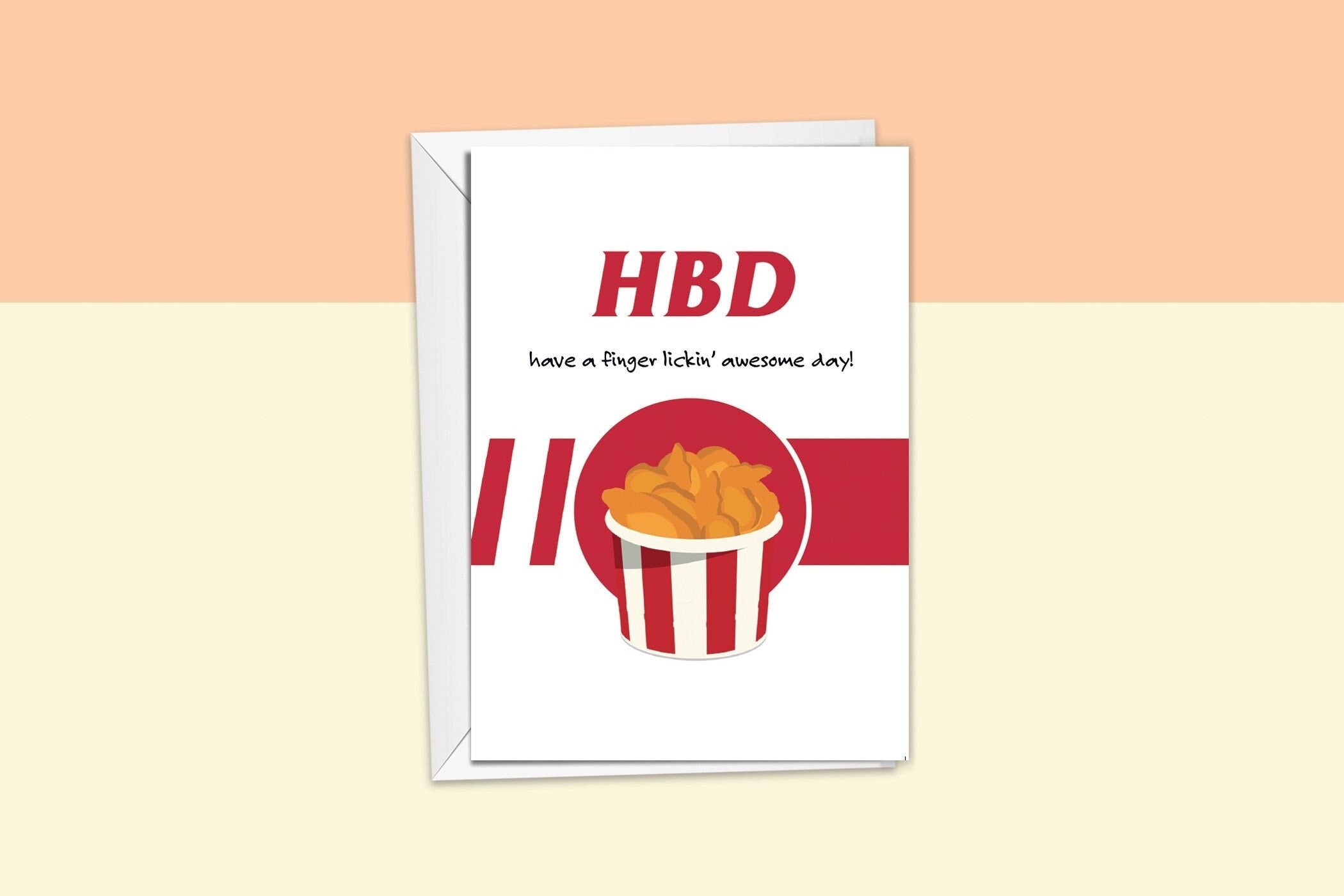 HBD Happy Birth Day KFC Greeting Card | KFC Inspired Greeting Card ...