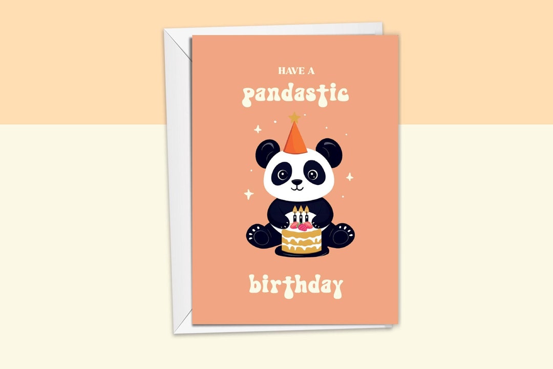 Have a Pandastic Birthday | Cute Panda Themed Birthday Card | Animal ...