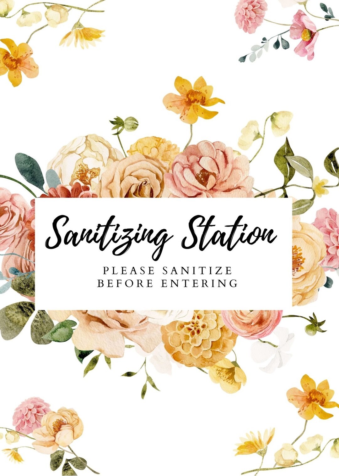 Sanitizing Station Sign - Etsy