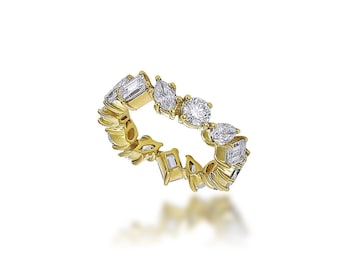 Mixed Cut Diamond Ring - Etsy