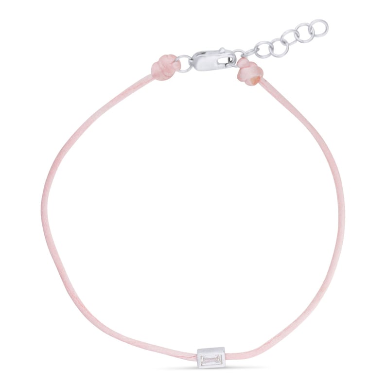 Pink Diamond String Bracelet - Breast Cancer Bracelet, Breast Cancer ...