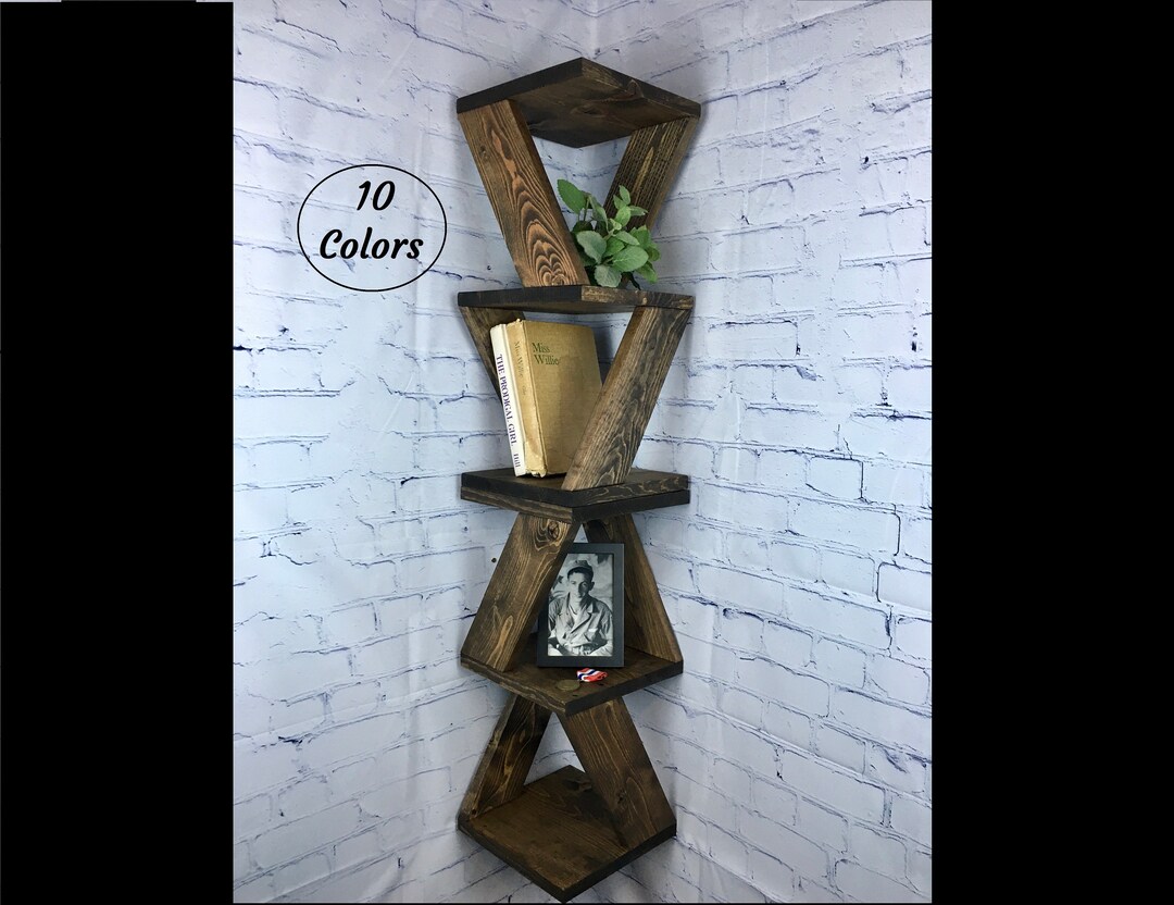 Triangle Corner Shelf: Zen Floating Wood Wall Organizer - Etsy