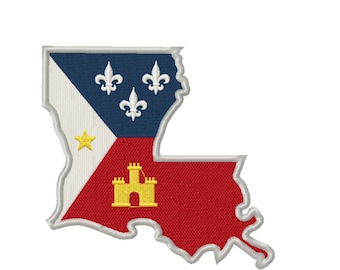 Cajun Flag Embroidery Machine Design - Etsy