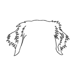 Golden Retriever Dog Ears Outline Machine Embroidery Design, Dog Sketch ...