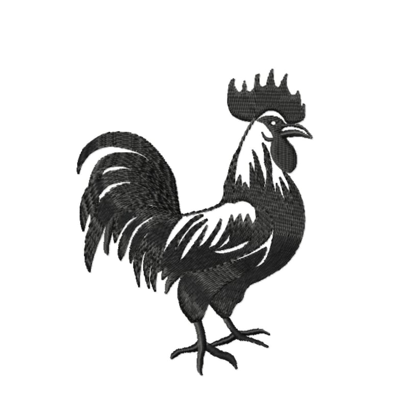 Rooster Embroidery - Etsy