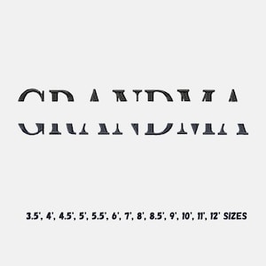 Grandma Word Split Monogram Embroidery Design, Mother’s Day Embroidery ...