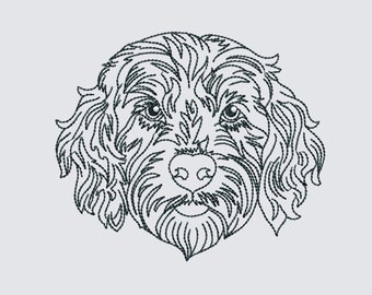 Dog Outline Machine Embroidery Design - Etsy