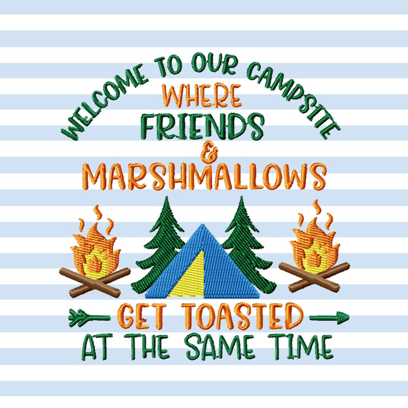 Camp Flag Embroidery - Etsy