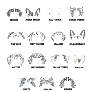 15 Dog Ears Machine Embroidery Designs Bundle, VOL 3, Dog Breeds ...