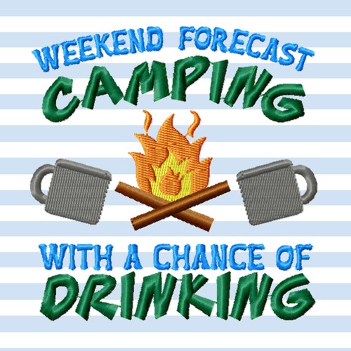 Drinking Camping Machine Embroidery Designs Coffee Embroidery - Etsy