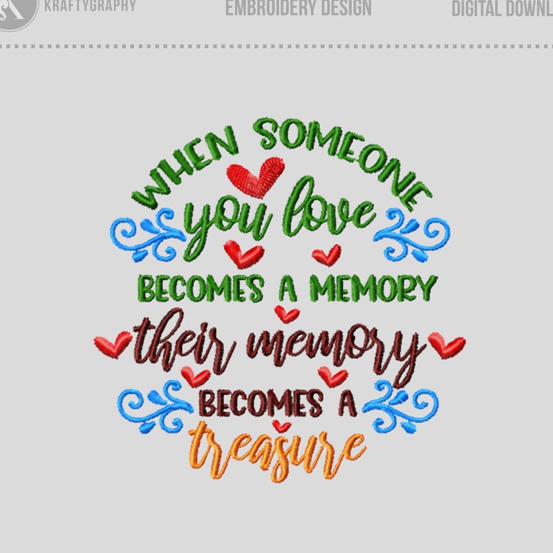 Memorial Embroidery - Etsy