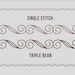 Continuous Swirl Border Machine Embroidery Designs, Bean and Single Run ...