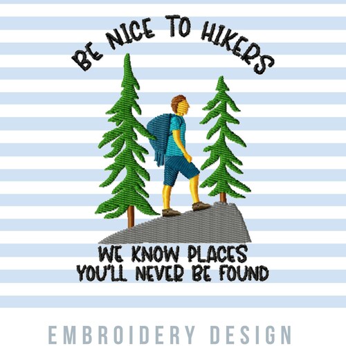 Hiking Machine Embroidery Designs Bundle Funny Outdoor - Etsy