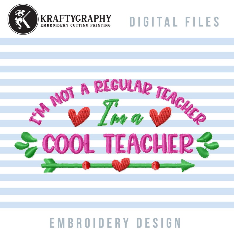 Teacher Embroidery - Etsy