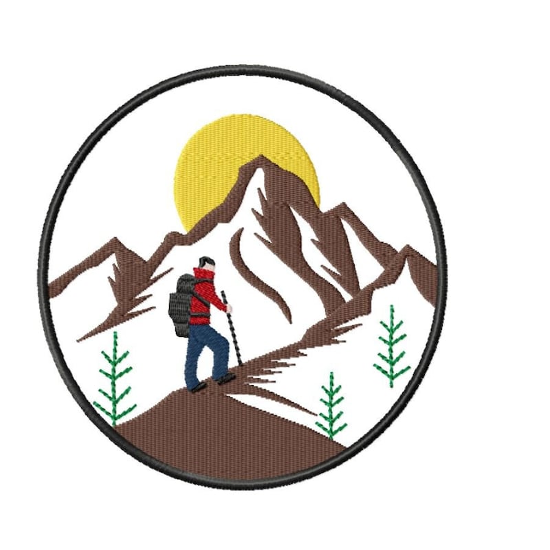 Mountain Embroidery - Etsy