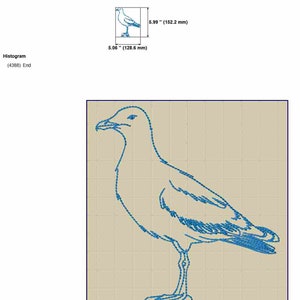 Seagull Machine Embroidery Design, Marine Bird Embroidery Pattern in ...