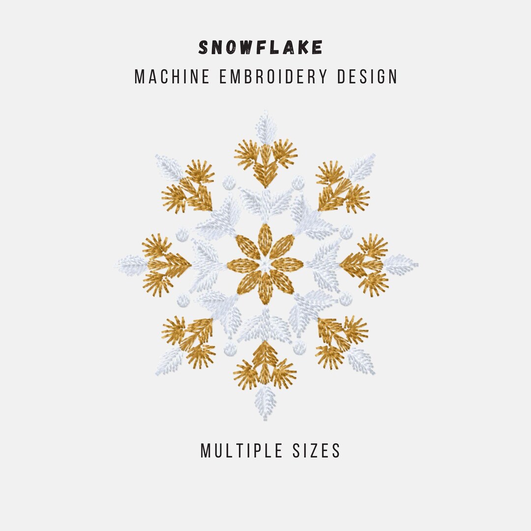 Snowflake Machine Embroidery Design for Christmas, Elegant Winter ...