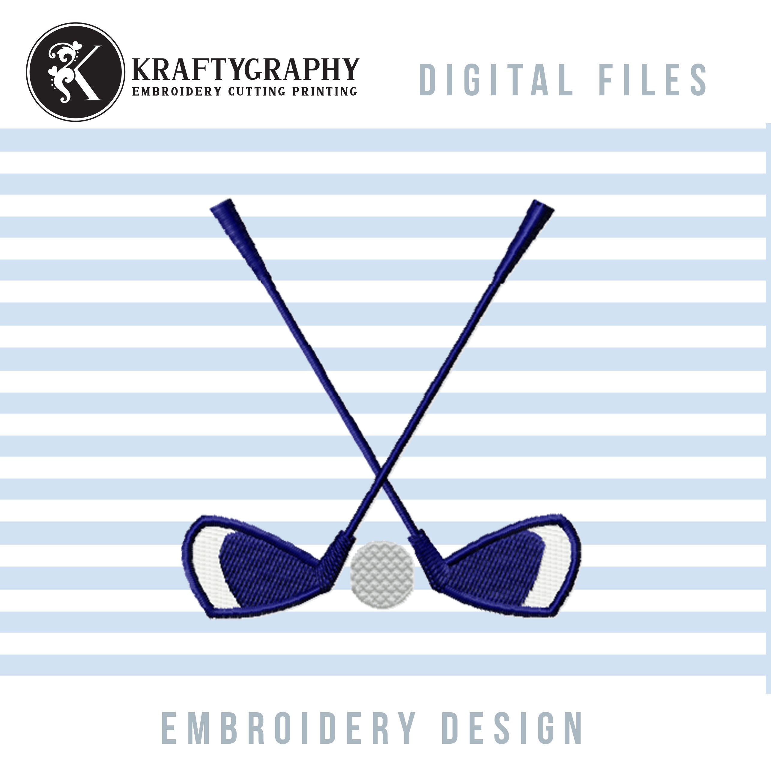 Golf Machine Embroidery Design Bundle - Etsy