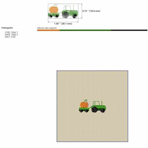 Mini Pumpkin Tractor Machine Embroidery Designs for Baby, Pumpkin Patch ...