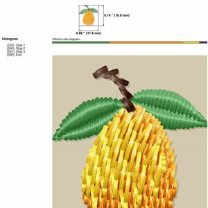 Simple Mango Embroidery Design for Machine, Fill Stitch With 9 Sizes - Etsy