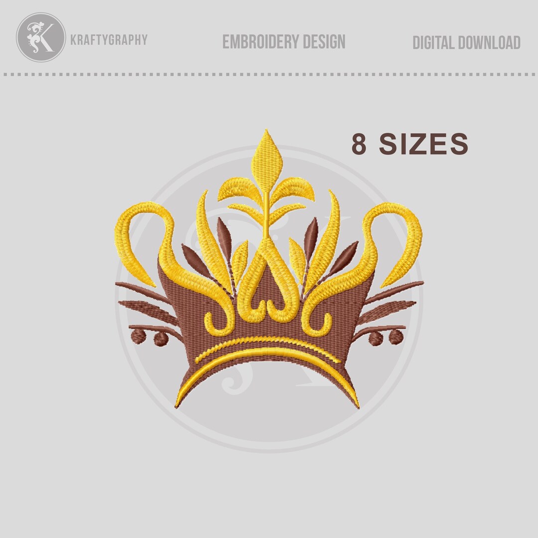 Mardi Gras Carnival Crown Machine Embroidery Designs, Decorative ...