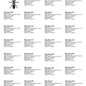 Ant Machine Embroidery Designs, Mini Ant Embroidery Patterns, Ant ...