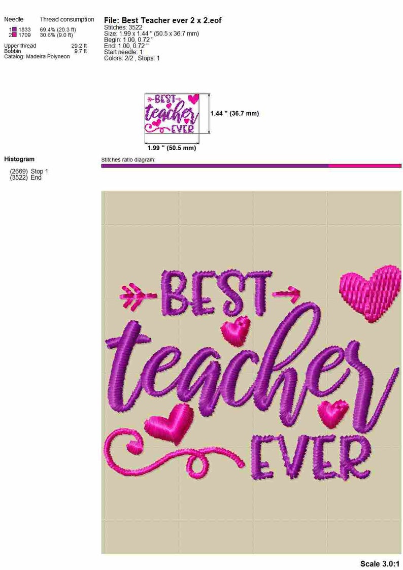 Best Teacher Machine Embroidery Designs Teacher Appreciation - Etsy