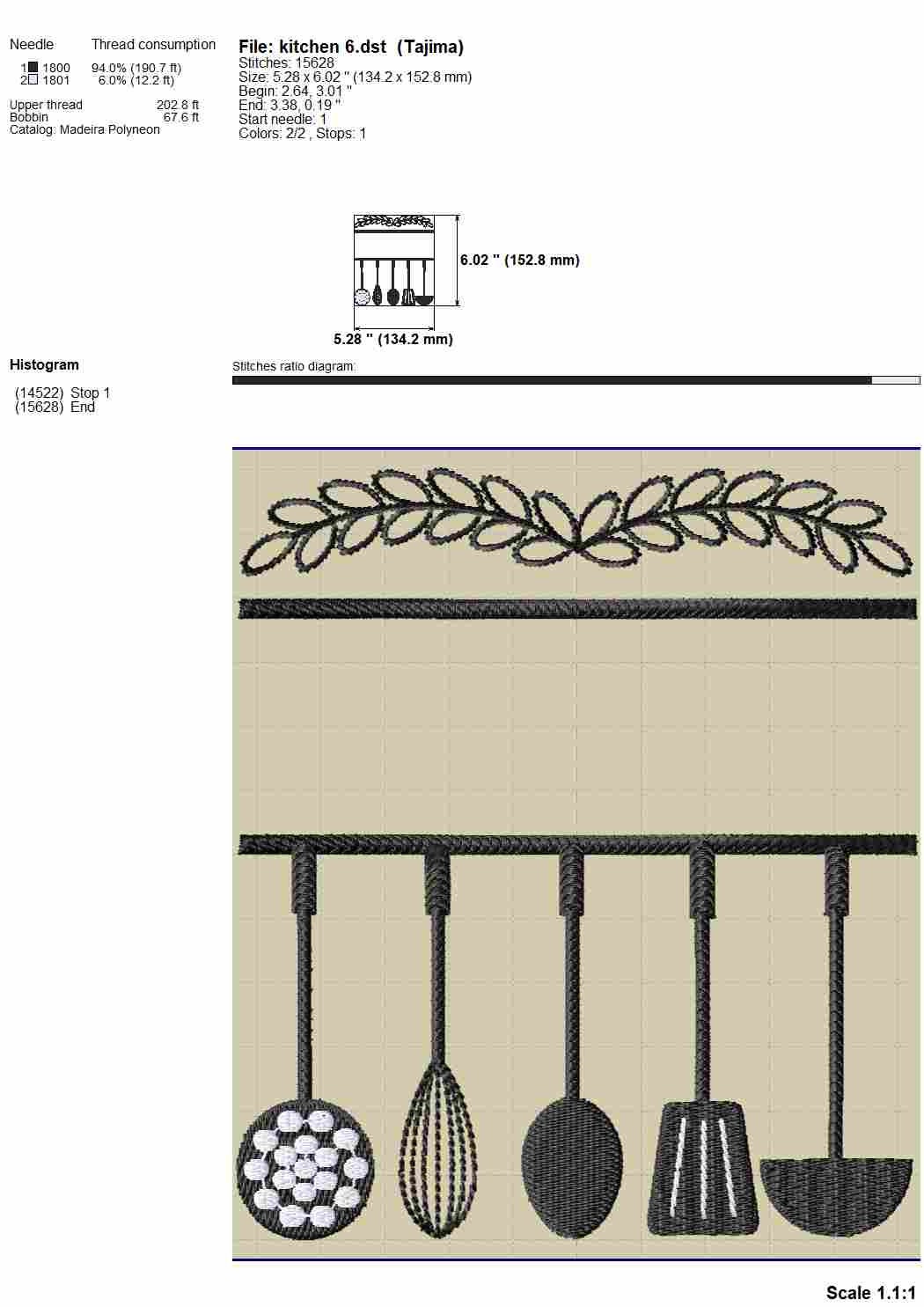 Kitchen Split Monogram Machine Embroidery Designs for Aprons - Etsy