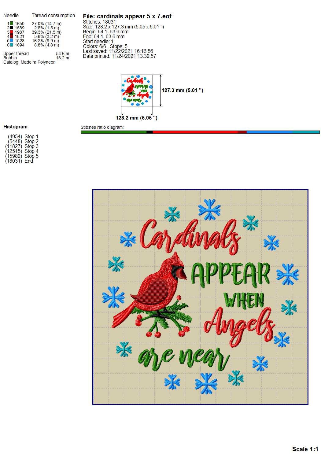 Cardinal Embroidery Designs Christmas Memorial Embroidery - Etsy