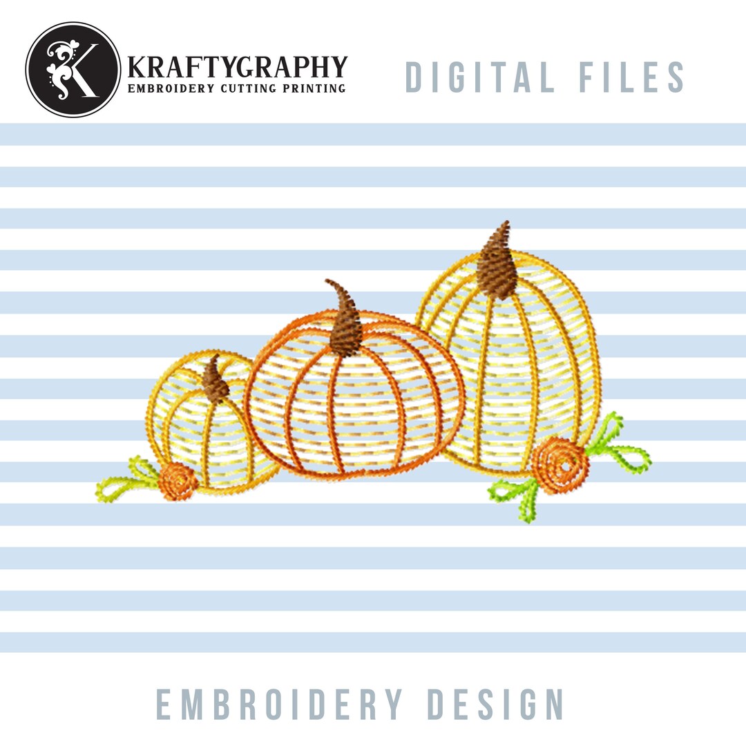 Sketch Machine Embroidery Designs Pumpkin Sketch Embroidery - Etsy