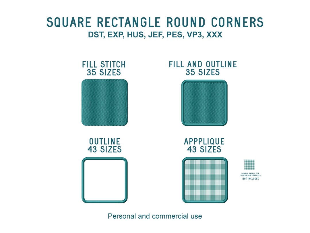 Round Corners Square Rectangle Machine Embroidery Designs, Mini Square ...