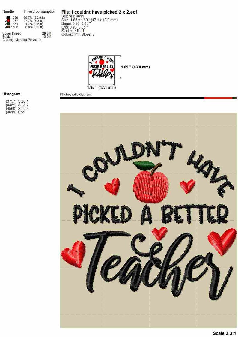 Best Teacher Machine Embroidery Designs Teacher Apple - Etsy