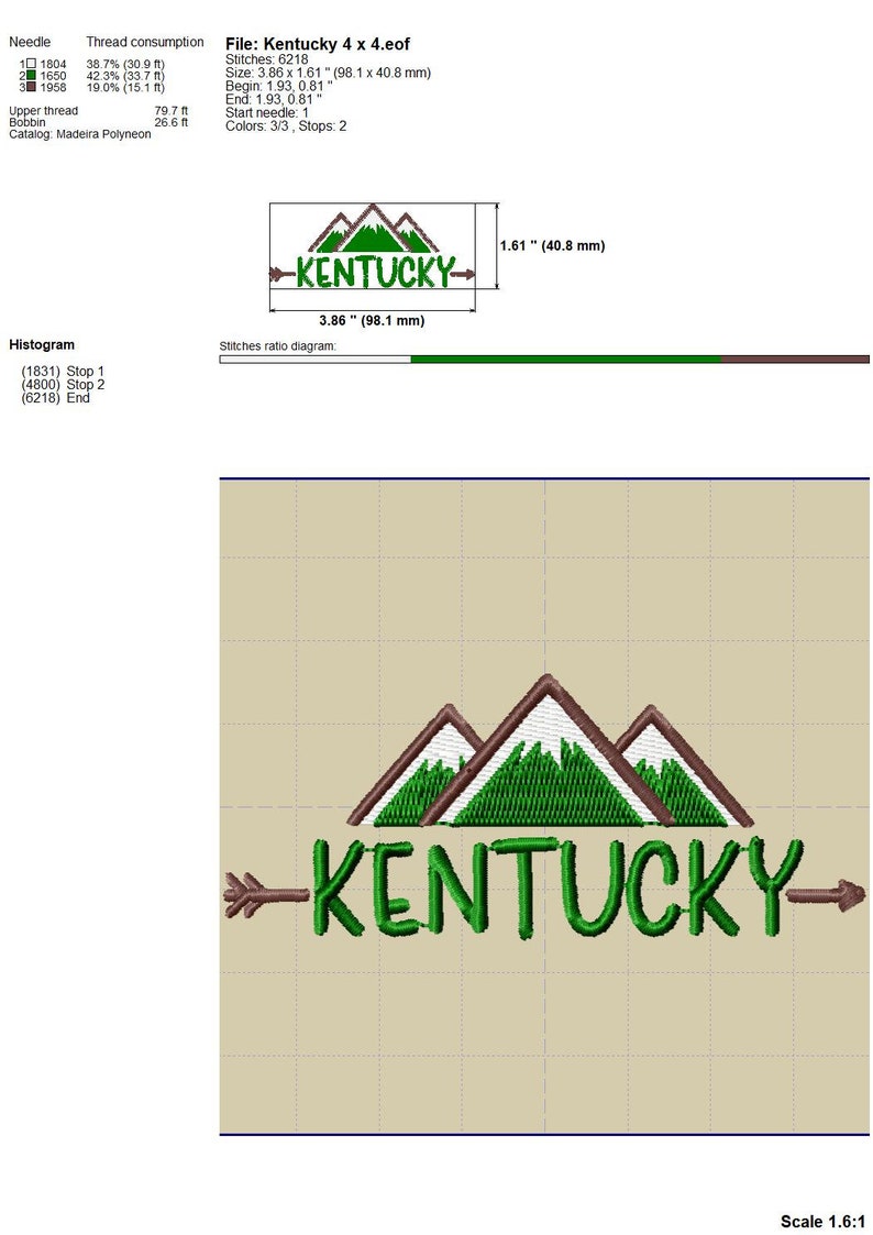 Kentucky Machine Embroidery Designs Mountain Camping - Etsy