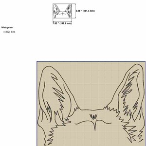 German Shepherd Ears Outline Machineembroidery Design: Dog Sketch ...