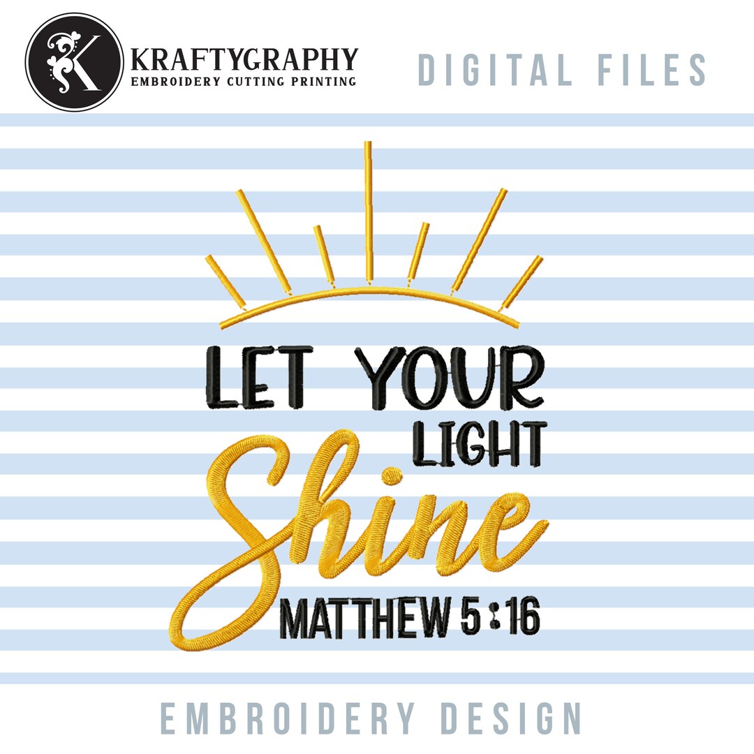 Religious Machine Embroidery Designs, Matthew Bible Verses Embroidery ...