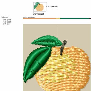 Simple Peach Machine Embroidery Design With 9 Sizes - Etsy