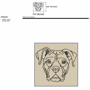 Boxer Dog Face Machine Embroidery Design Outline, Dog Sketch Embroidery ...