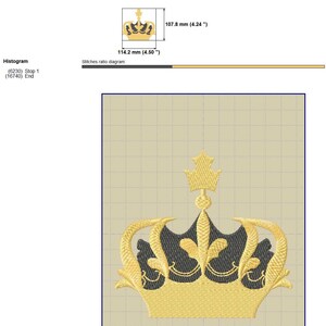 Royal Crown Machine Embroidery Designs, King Crown Embroidery Patterns ...
