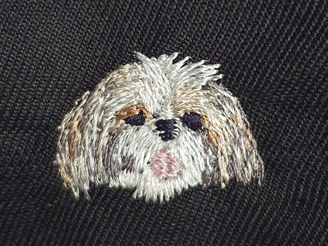 Mini Shih Tzu Dog Face Embroidery Design: 3 Sizes (machine Files) - Etsy