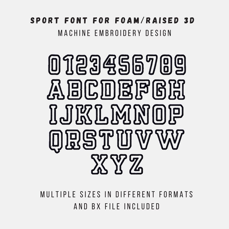 3d Puff Embroidery Font - Etsy