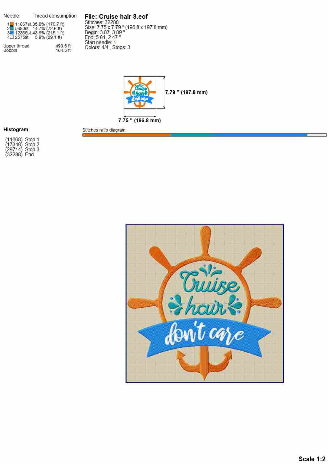 Cruise Hair Machine Embroidery Designs Cruising Embroiidery - Etsy