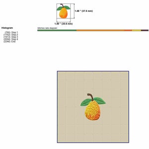 Simple Mango Embroidery Design for Machine, Fill Stitch With 9 Sizes - Etsy