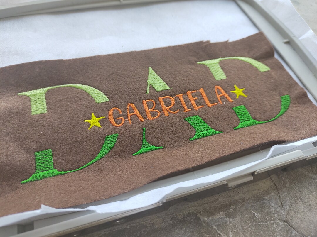 Dad Split Monogram Frame, Add Name of Children, Father’s Day Embroidery ...