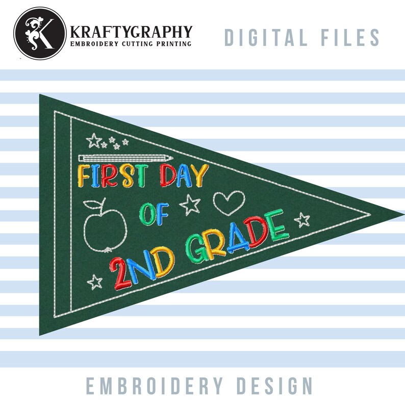 Home & Hobby Craft Supplies & Tools Back to School Banner Embroidery ...