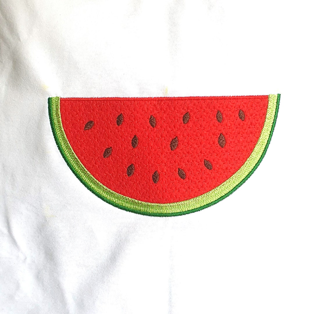 Watermelon Slice Applique Machine Embroidery Design, Summer Applique ...